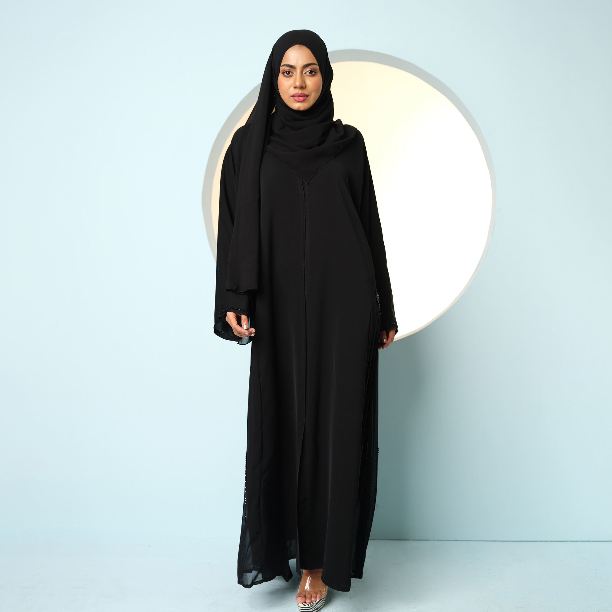 Elegant Stone Work Abaya