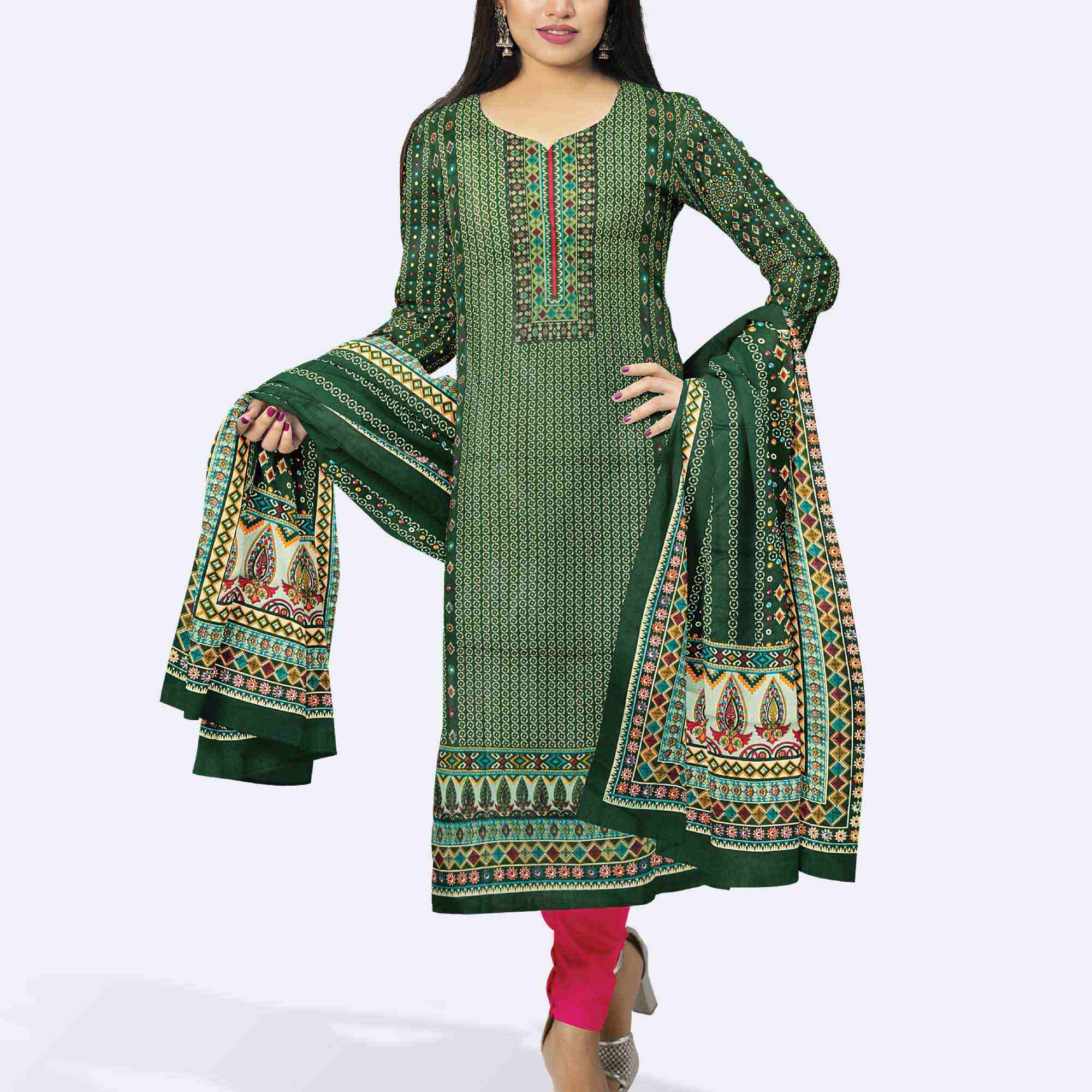 Latest Design Print (প্রিন্ট) Salwar kameez: Low Price Three Piece In ...