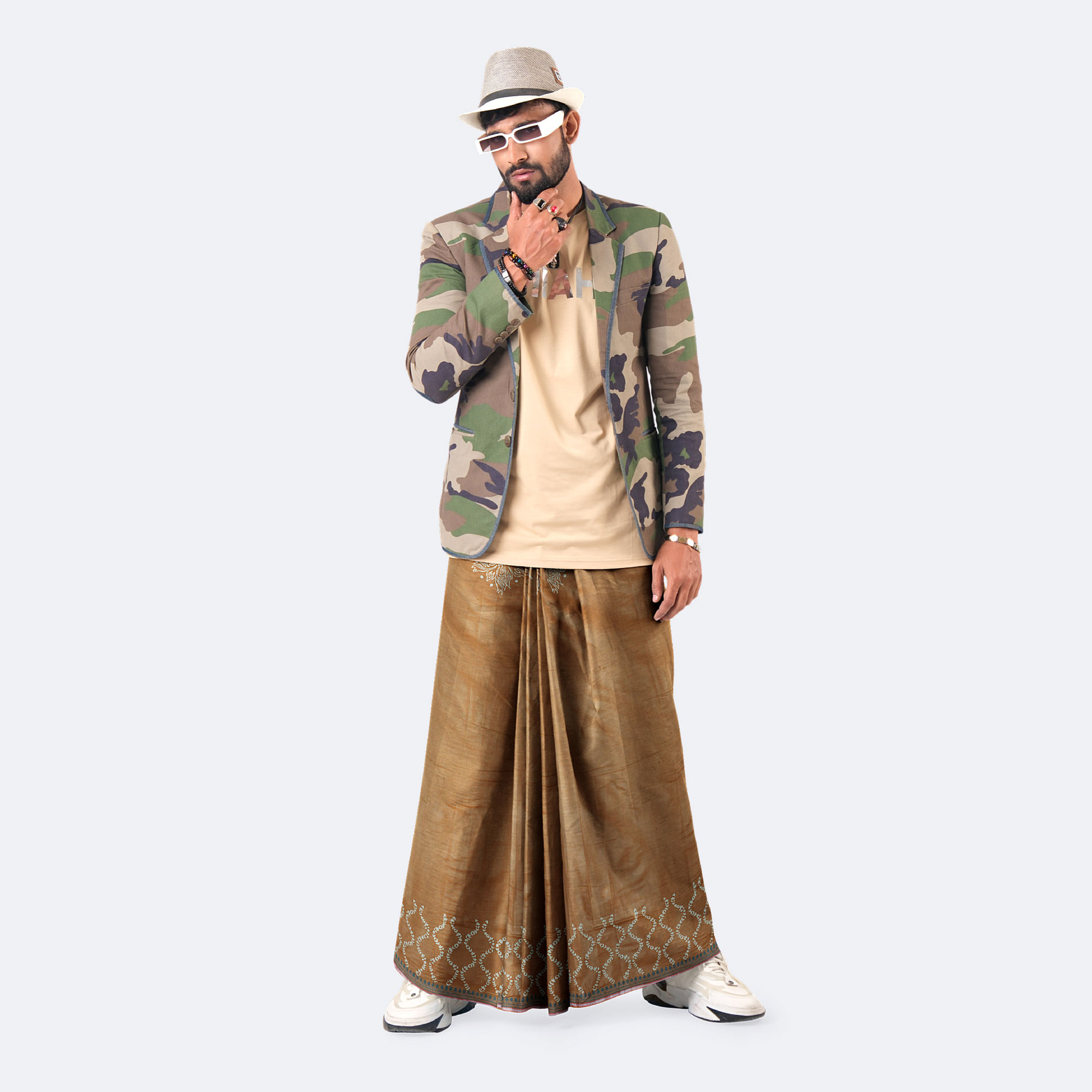 Brown Color Solid Lungi - Bikkhato
