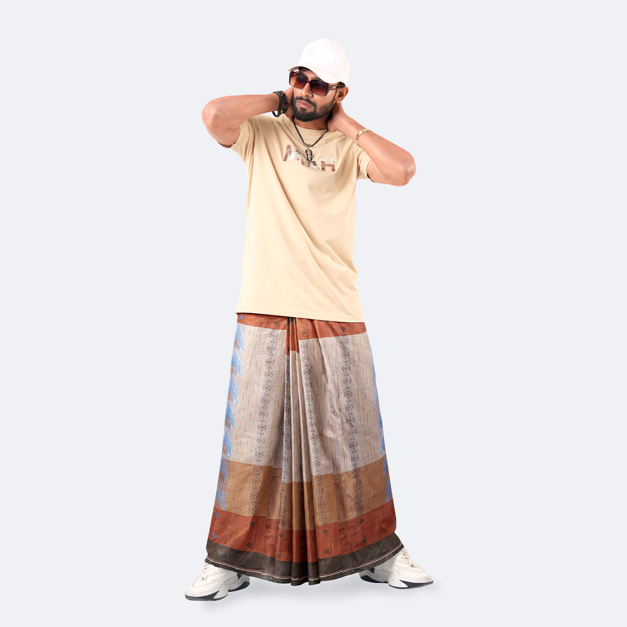 Shop Men's Dobby and Jacquard Design Lungi | MIAH