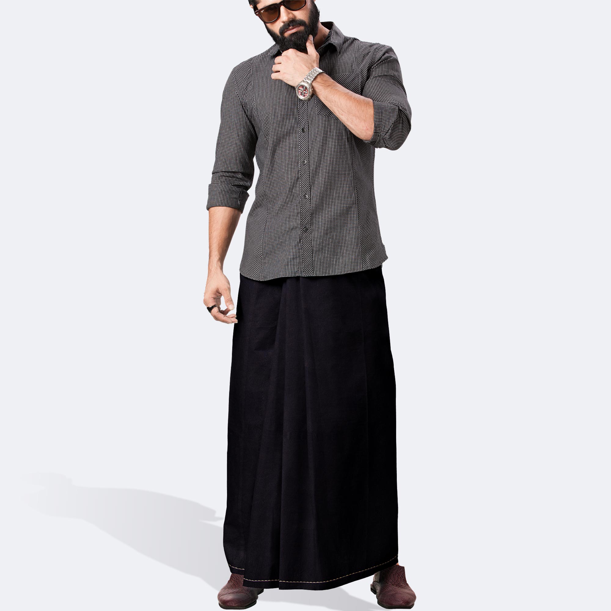 Men's Solid Lungi - Available in Multiple Colors | MIAH