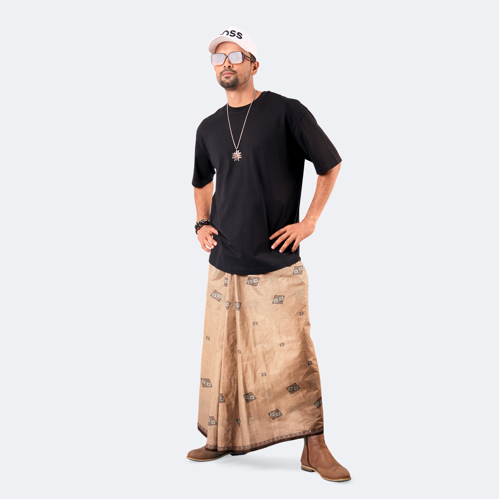 Lightweight Multicolor Cotton Lungi for Men - Crown