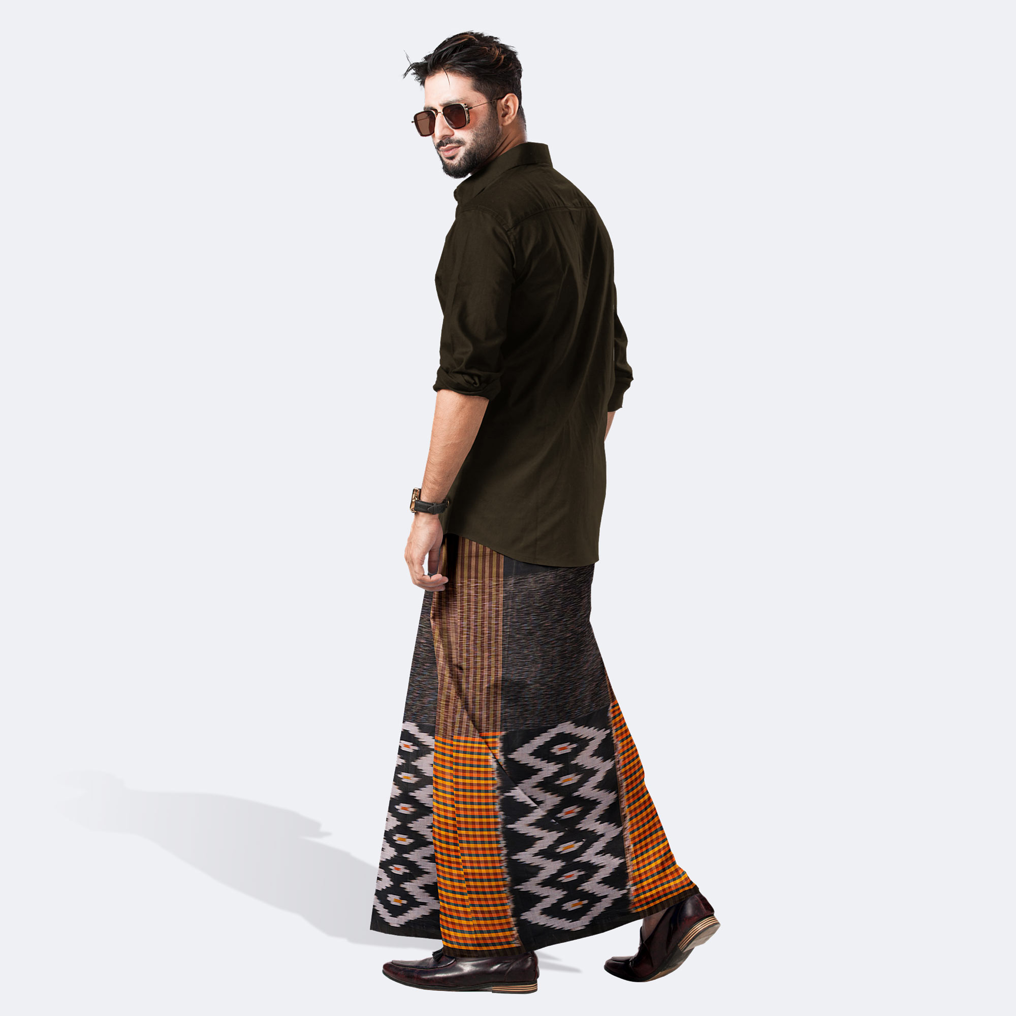 Shop Men's Check and Striped Lungi Online | MIAH