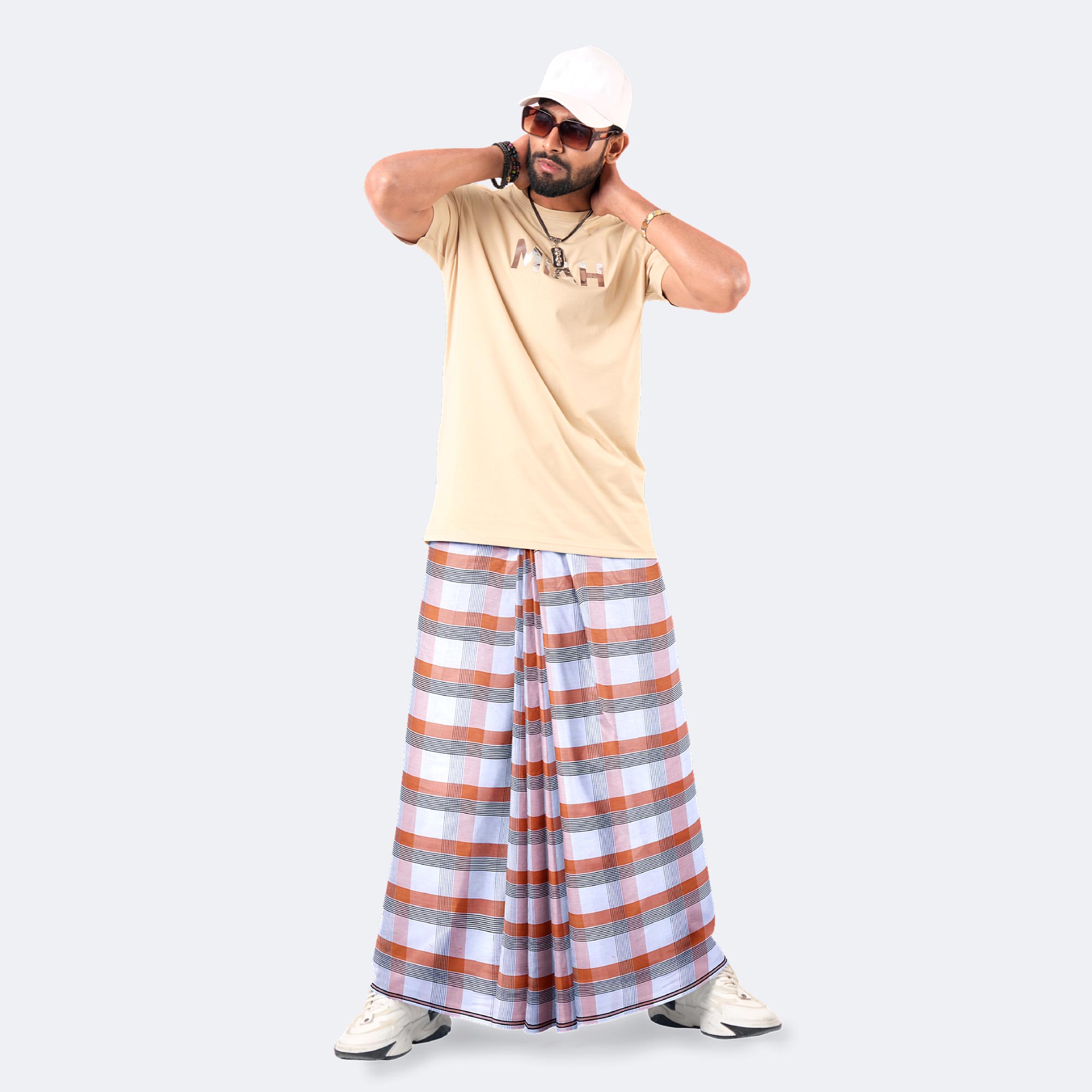 Shop Men's Check and Striped Lungi Online | MIAH