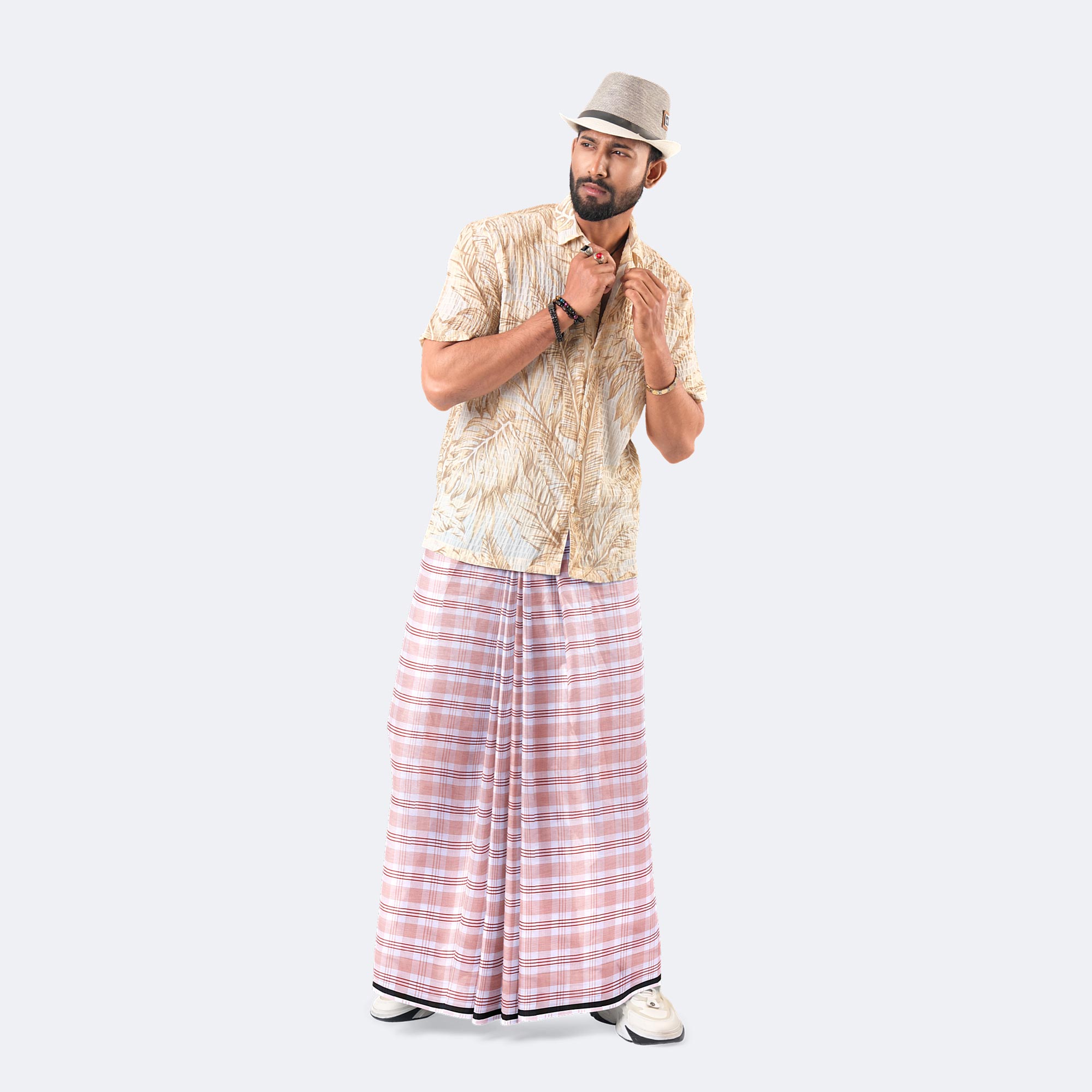 Shop Men's Check and Striped Lungi Online | MIAH