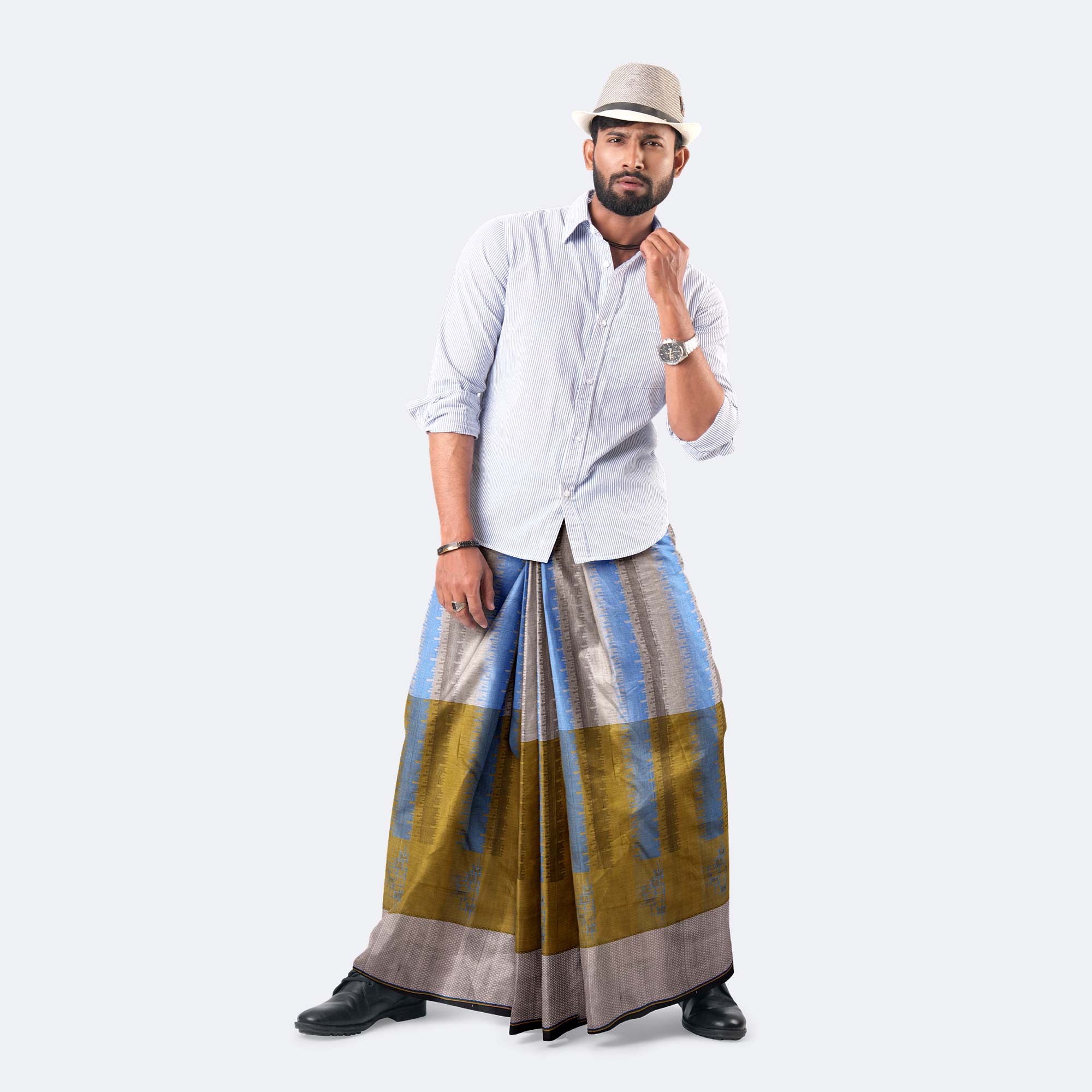 Men’s Soft & Comfort Stripe Lungi - Luxury