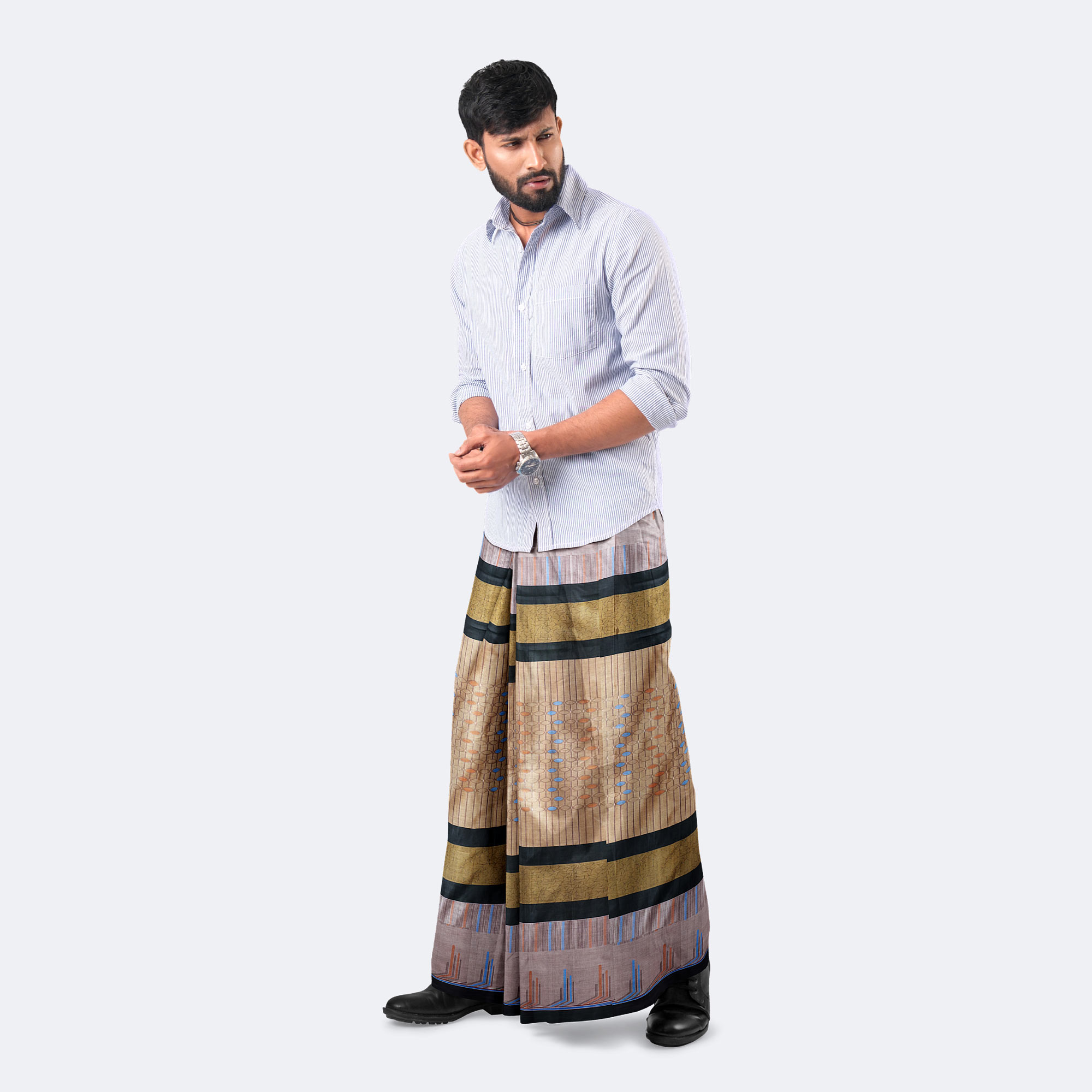 Men’s Classic Cotton Striped Lungi – Ultra Comfort Fit - Luxury