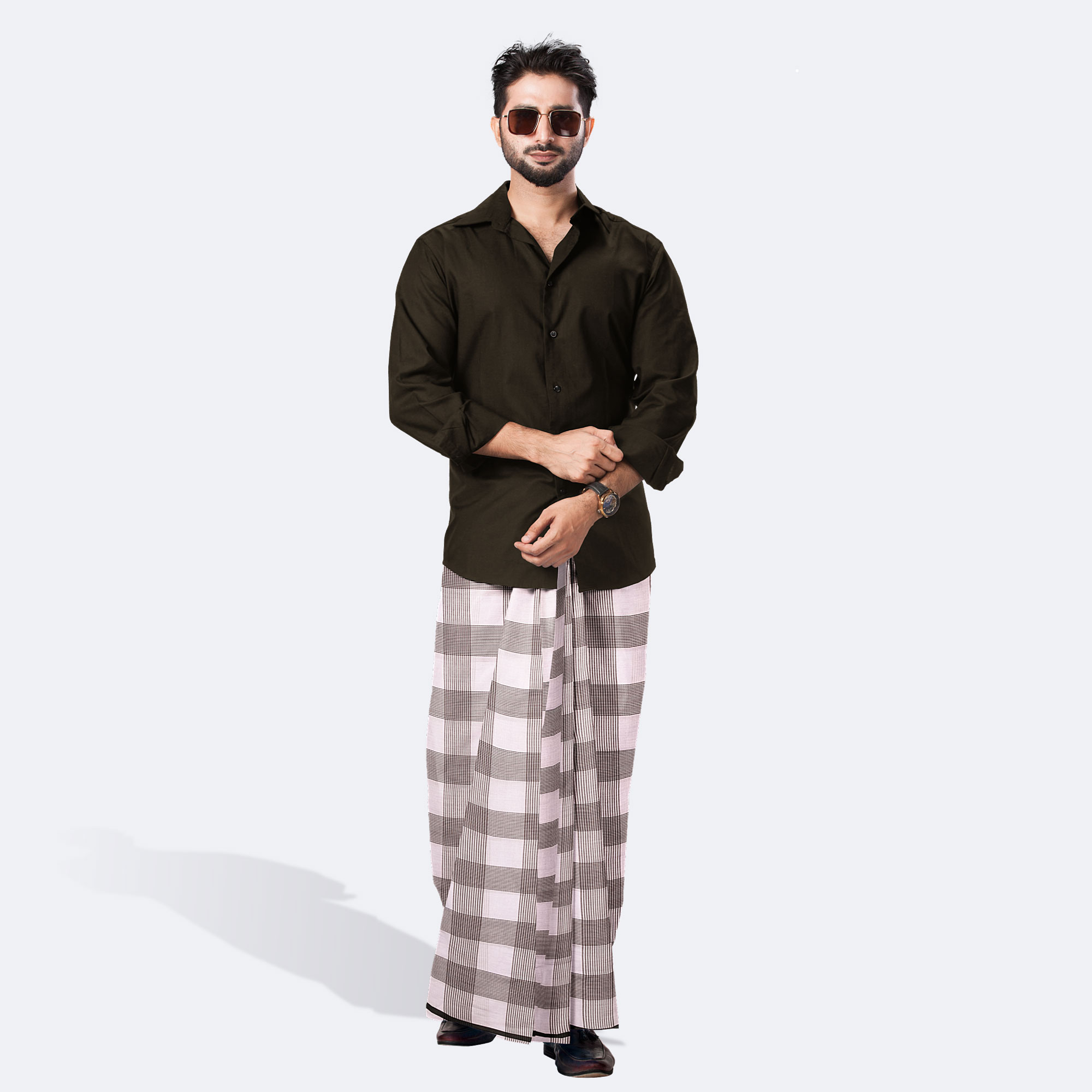 Shop Men's Check and Striped Lungi Online | MIAH