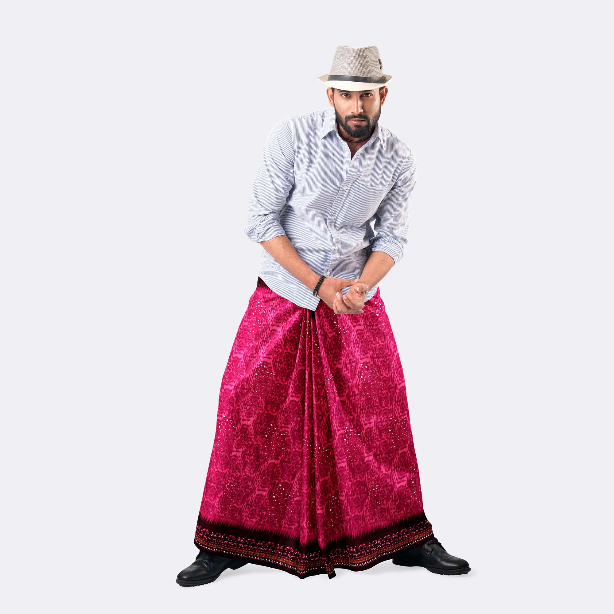 Men's Stylish Print & Batik Lungi - Modhumoti