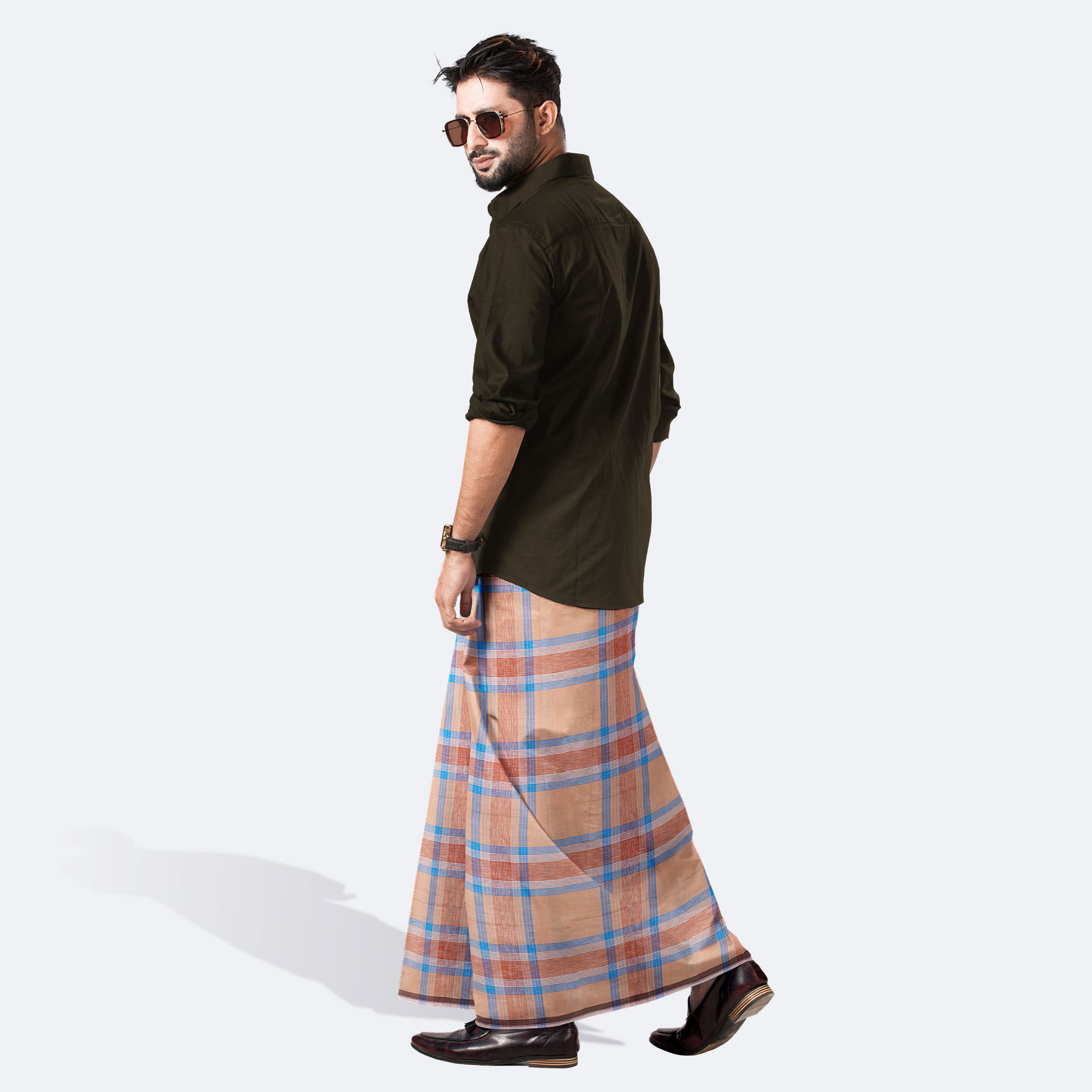 Shop Men's Check and Striped Lungi Online | MIAH