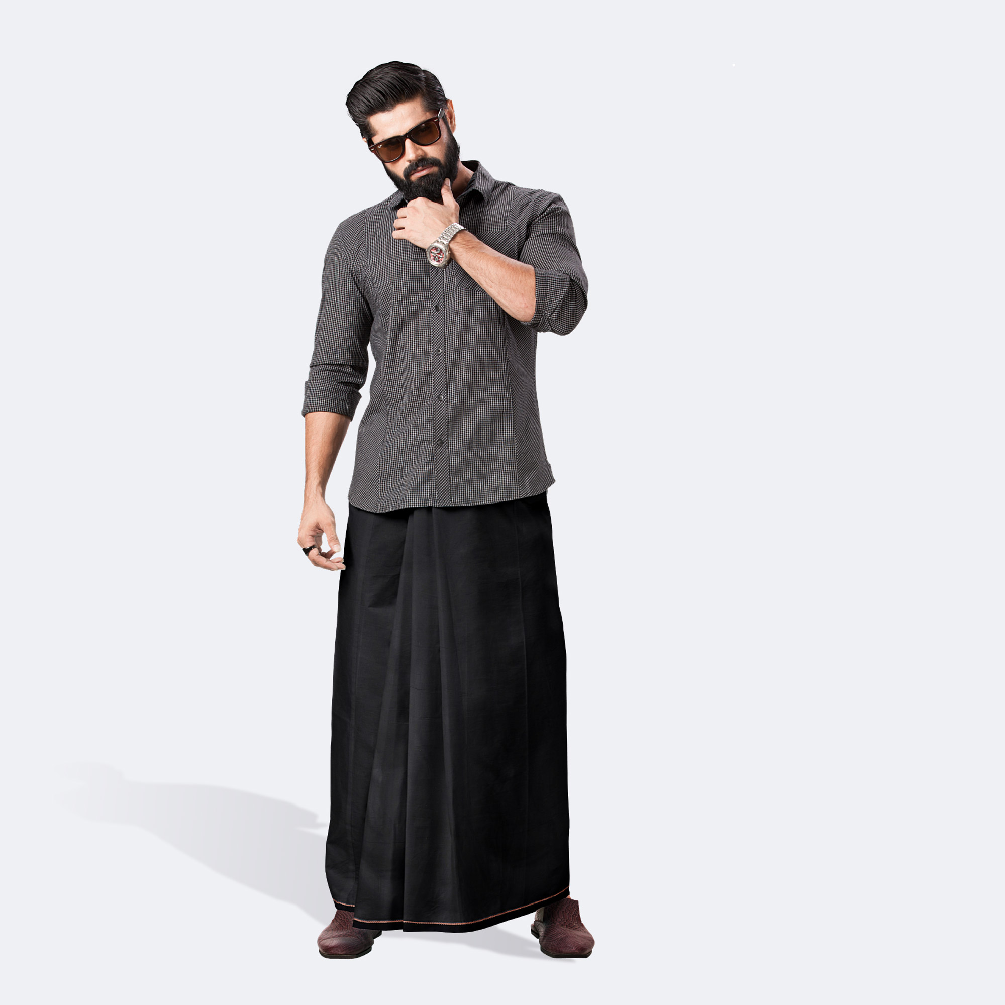 Men's Solid Lungi - Available in Multiple Colors | MIAH