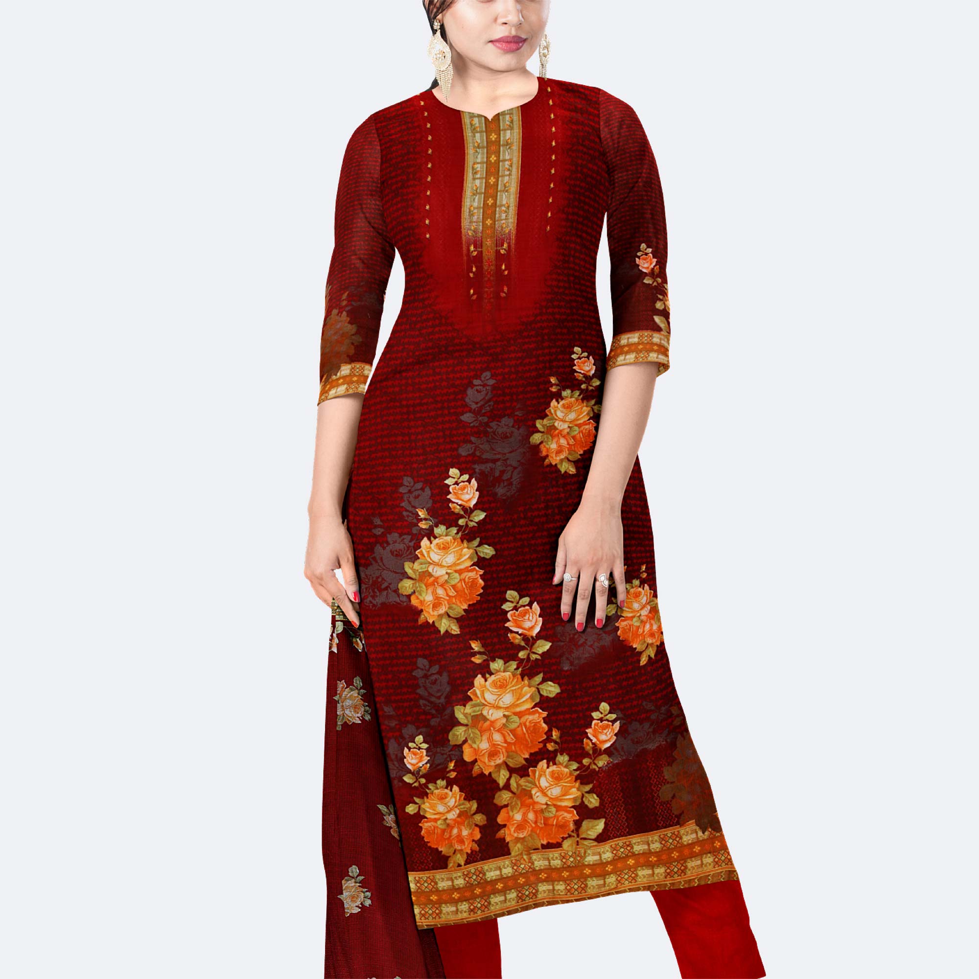 Latest Design Print (প্রিন্ট) Salwar kameez: Low Price Three Piece In ...